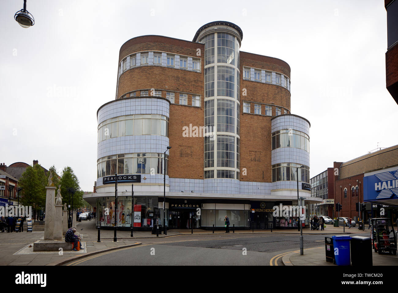 Doncaster town centre, South Yorkshire Peacocks shop Grade II listed ...