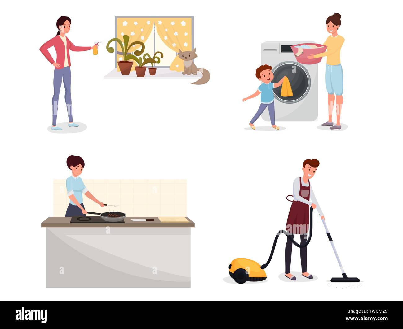 Family Doing Household Chores Clipart Kids Doing Chores Images Free