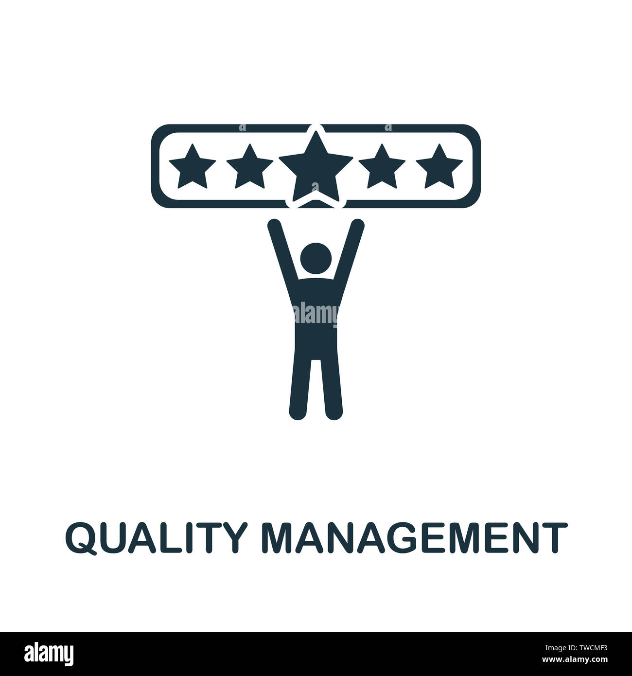Quality Management icon symbol. Creative sign from quality control ...
