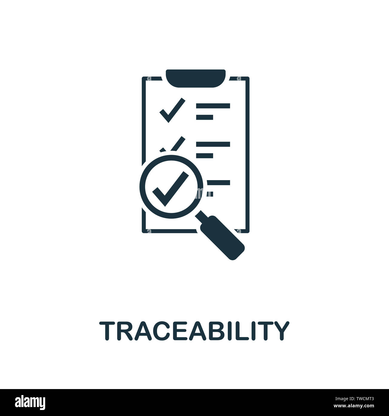 Traceability icon symbol. Creative sign from quality control icons ...