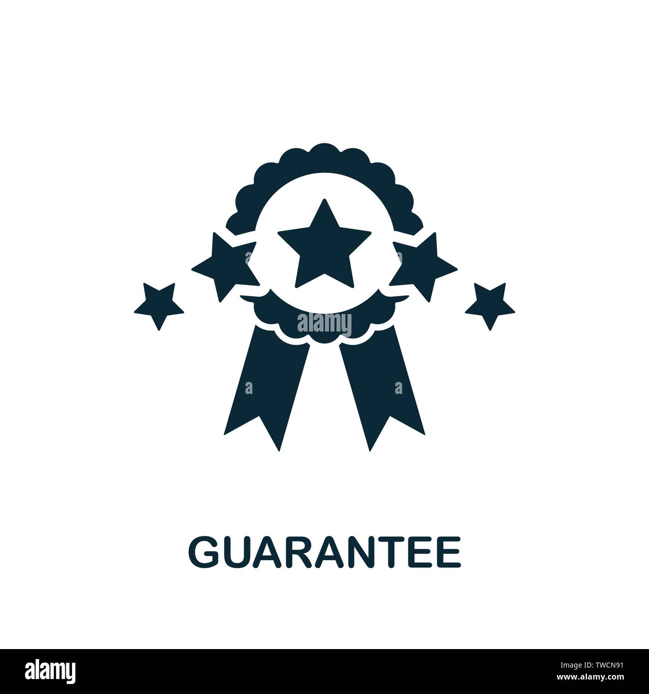 Guarantee vector icon symbol. Creative sign from quality control icons ...