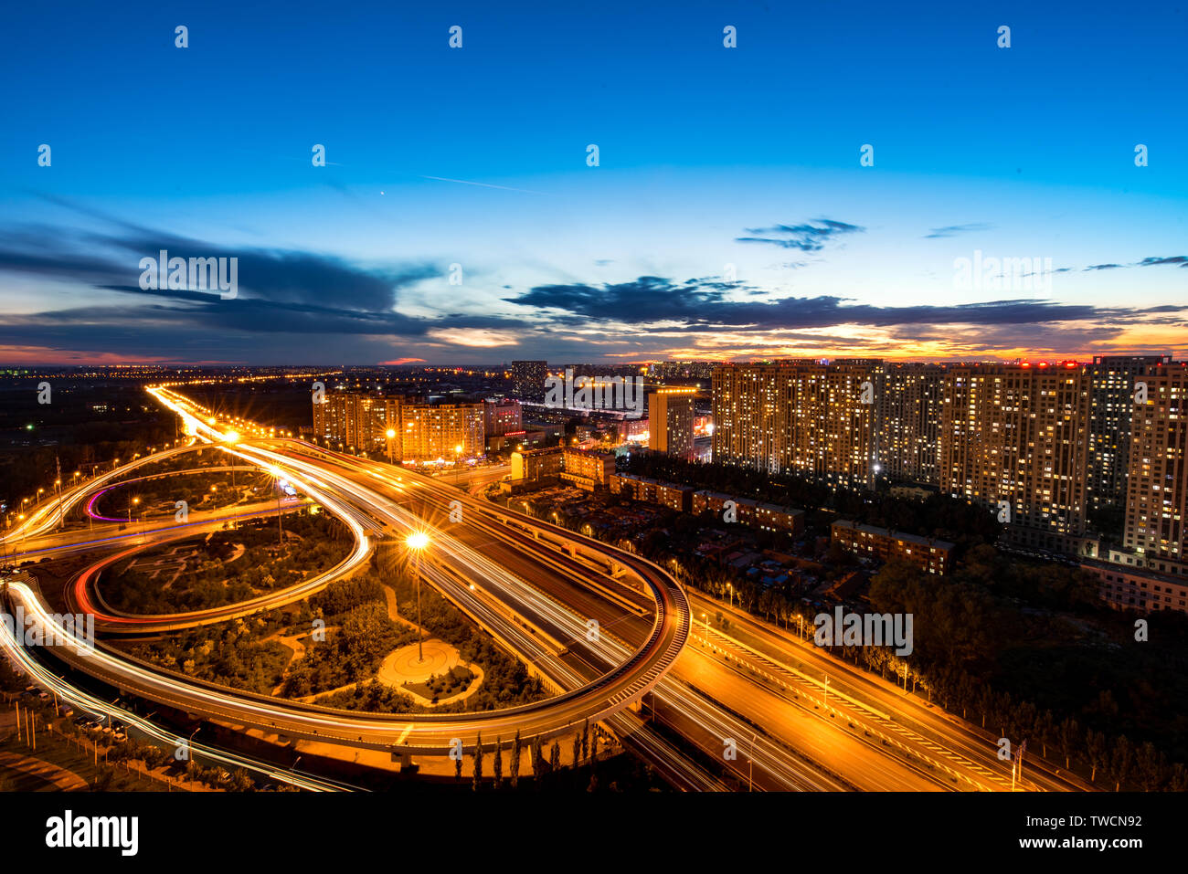 Harbin Third Ring Overpass Stock Photo - Alamy