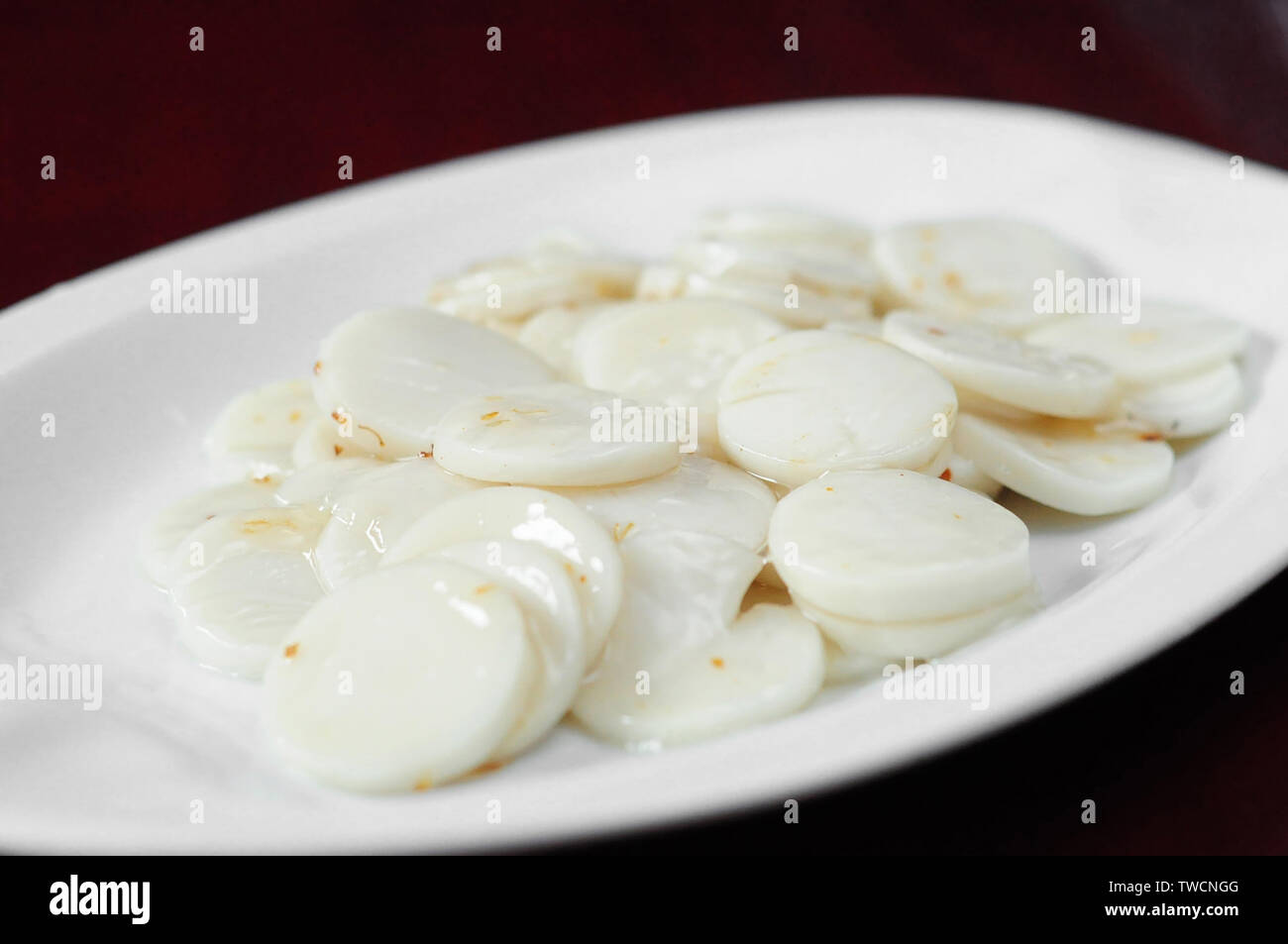 Garlic mud rice cake Stock Photo - Alamy