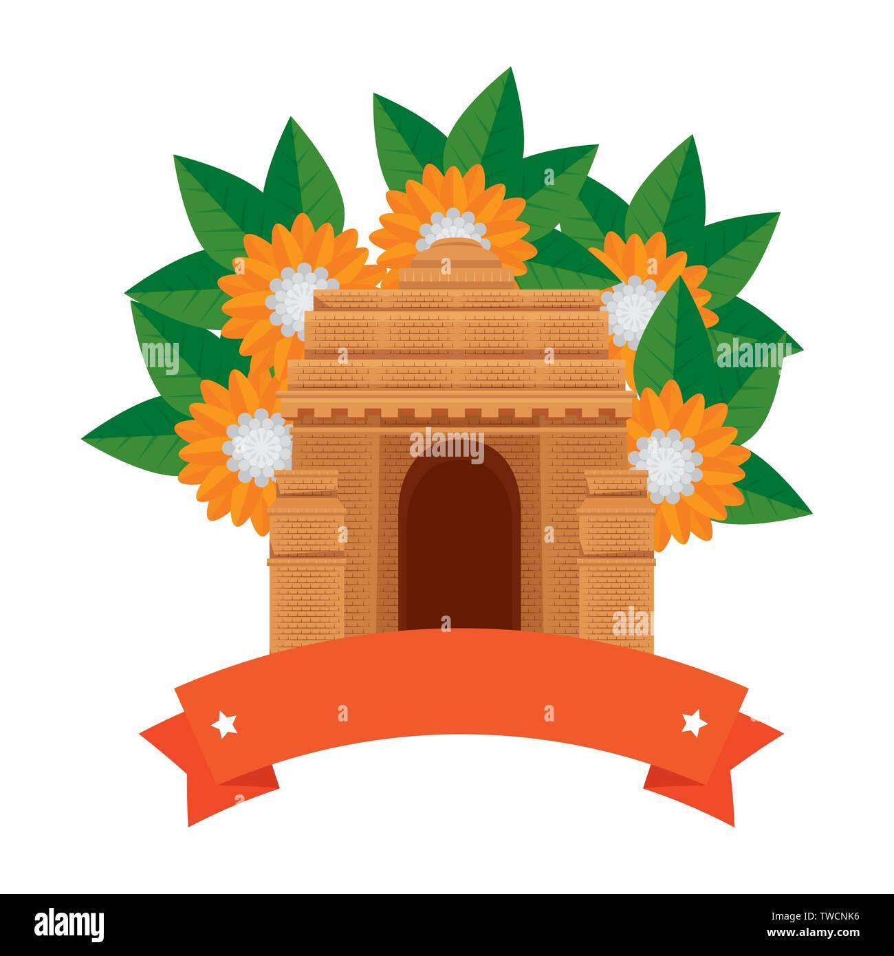 Gateway arch with capital building Stock Vector Images - Alamy