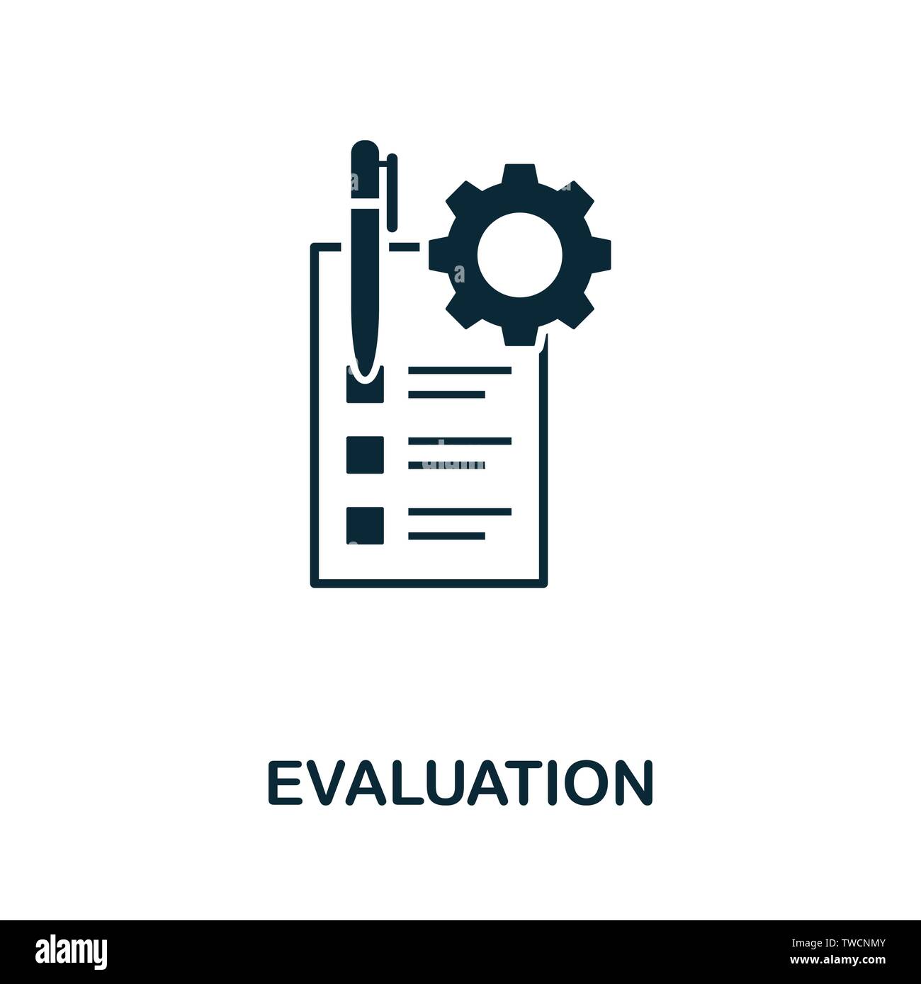 Evaluation vector icon symbol. Creative sign from quality control icons collection. Filled flat ...