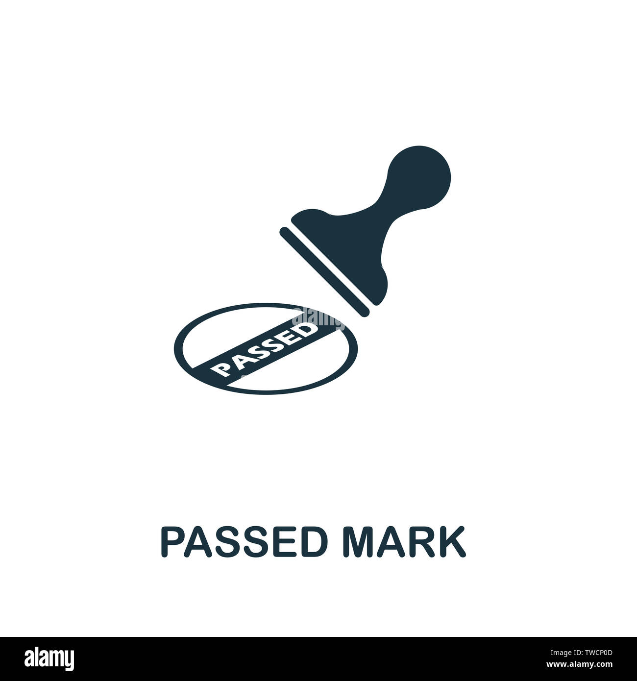 Passed Mark icon symbol. Creative sign from quality control icons ...