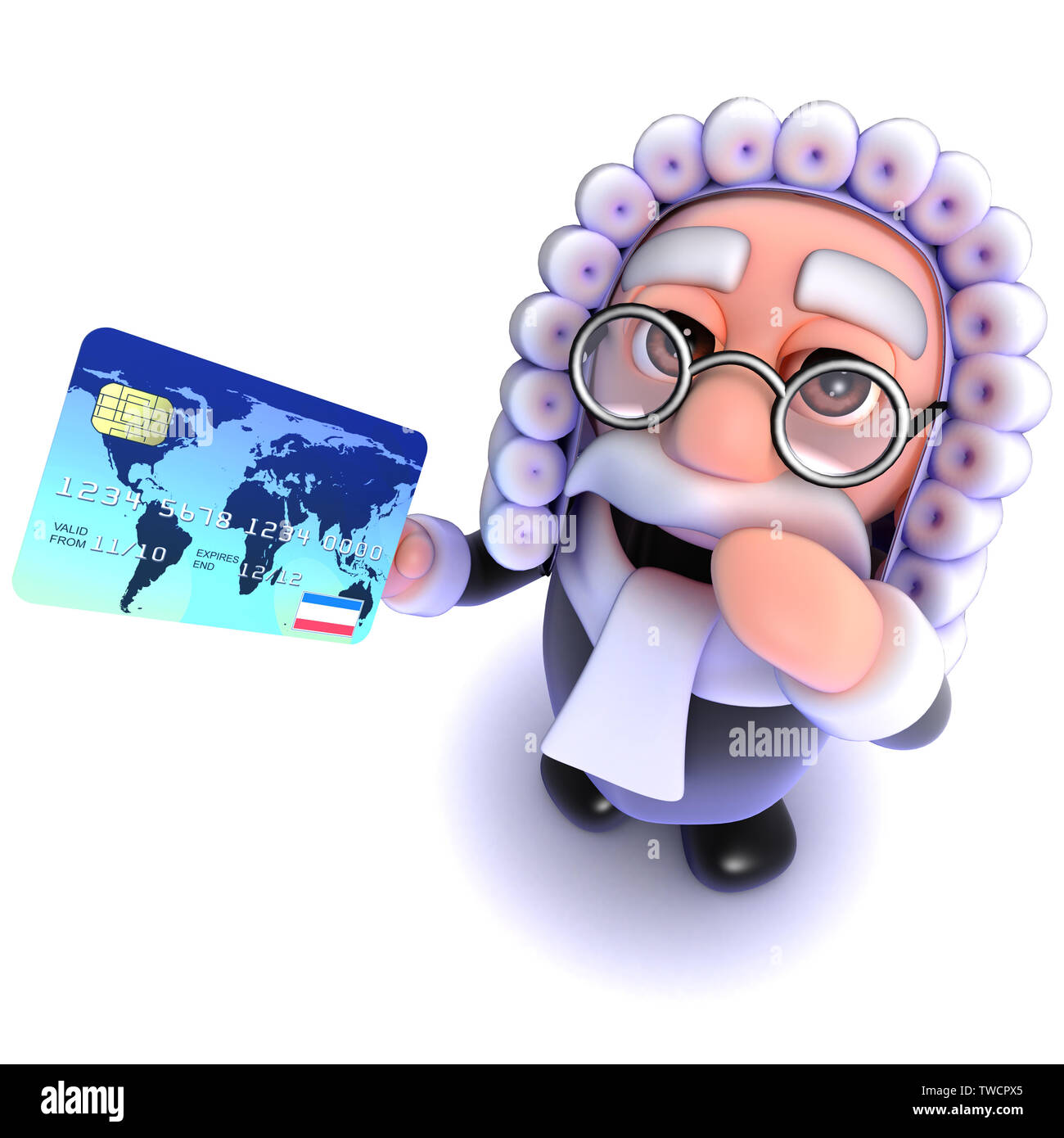 Barrister wig cartoon hi-res stock photography and images - Alamy