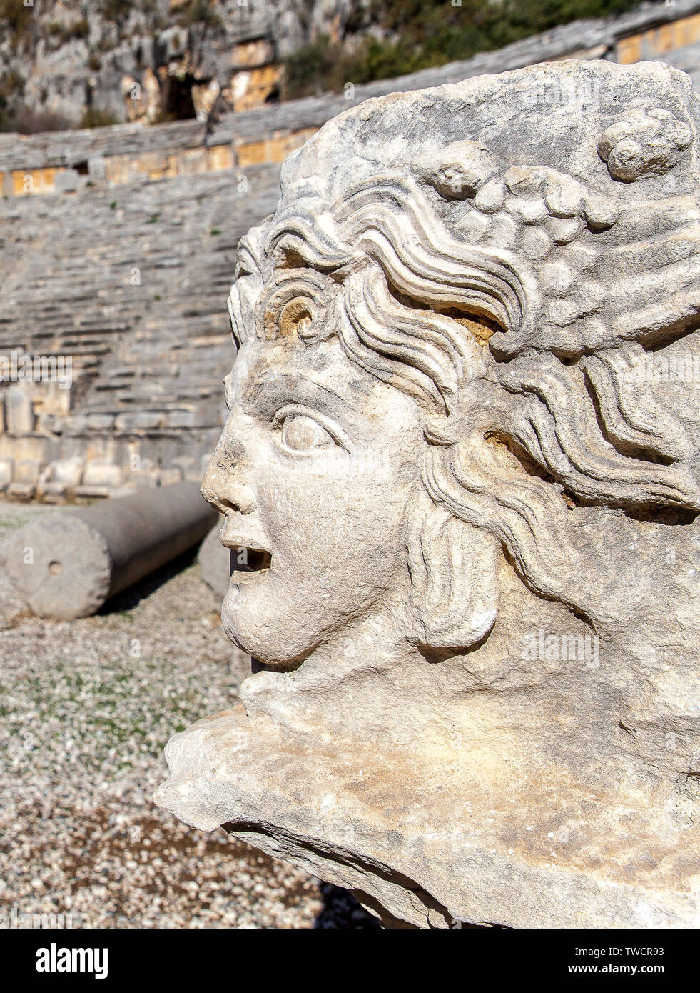 Antalya Myra Rock tombs made of stone in the ancient city of gorgon ...