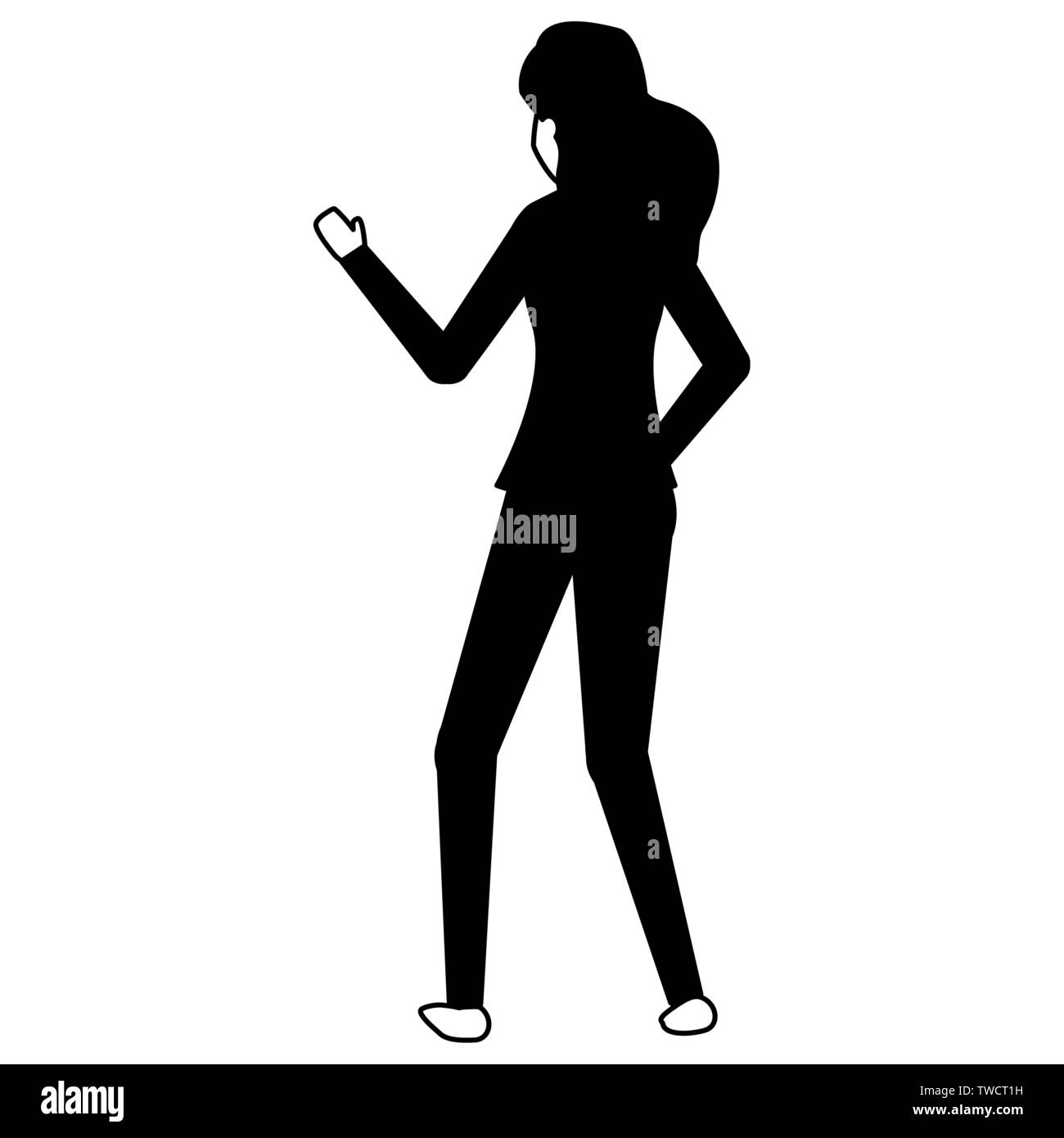 business women in suit on white background vector illustration Stock ...