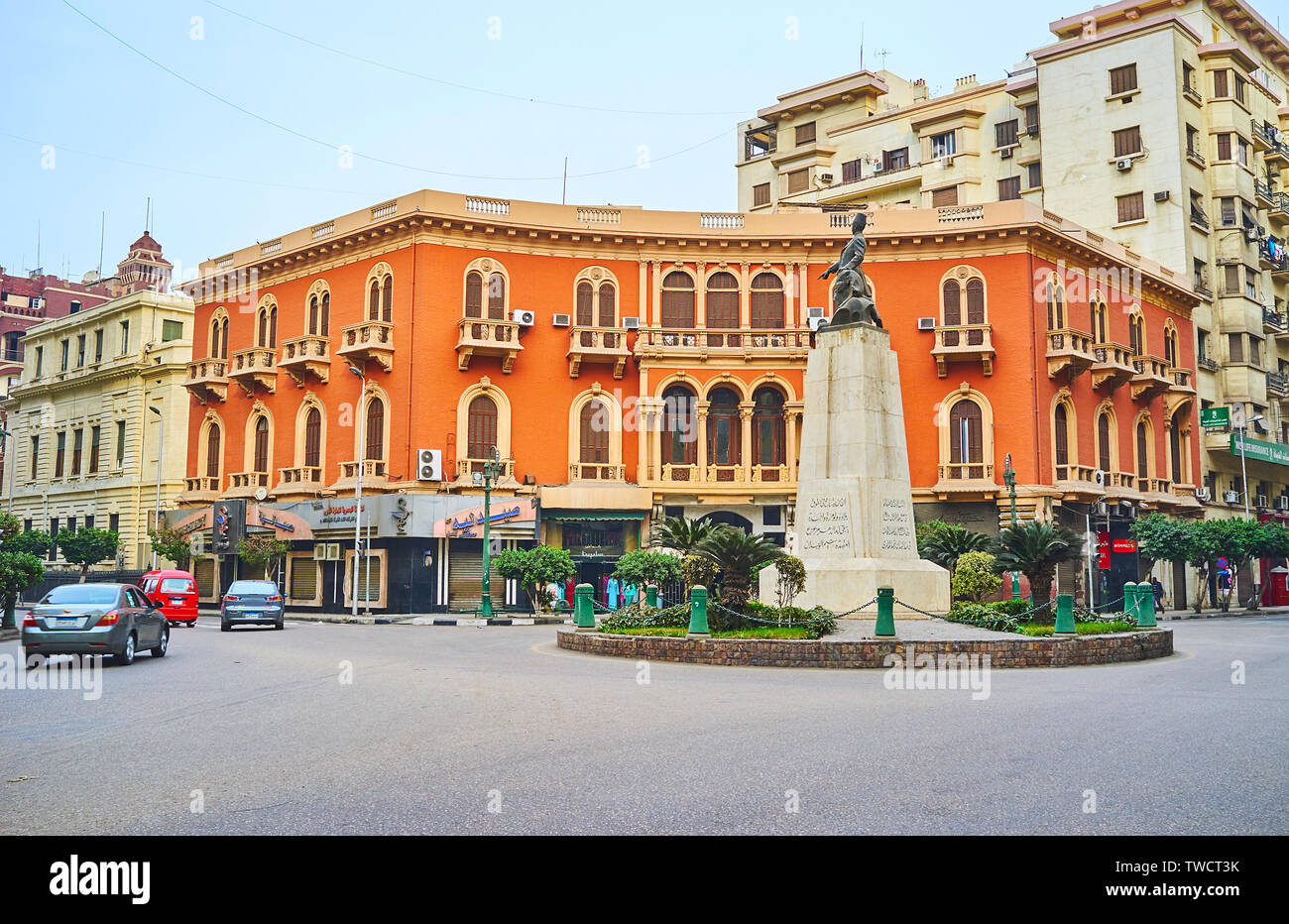 CAIRO, EGYPT - DECEMBER 22, 2017: Downtown with its famous mansions ...