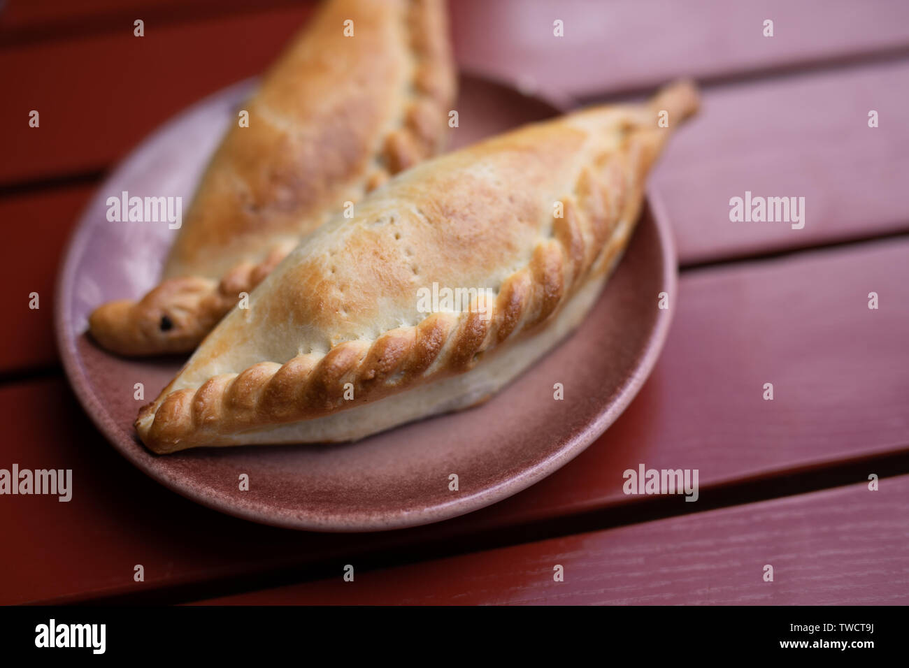 Kibinai, traditional lithuanian food, pastries filled with mutton and ...