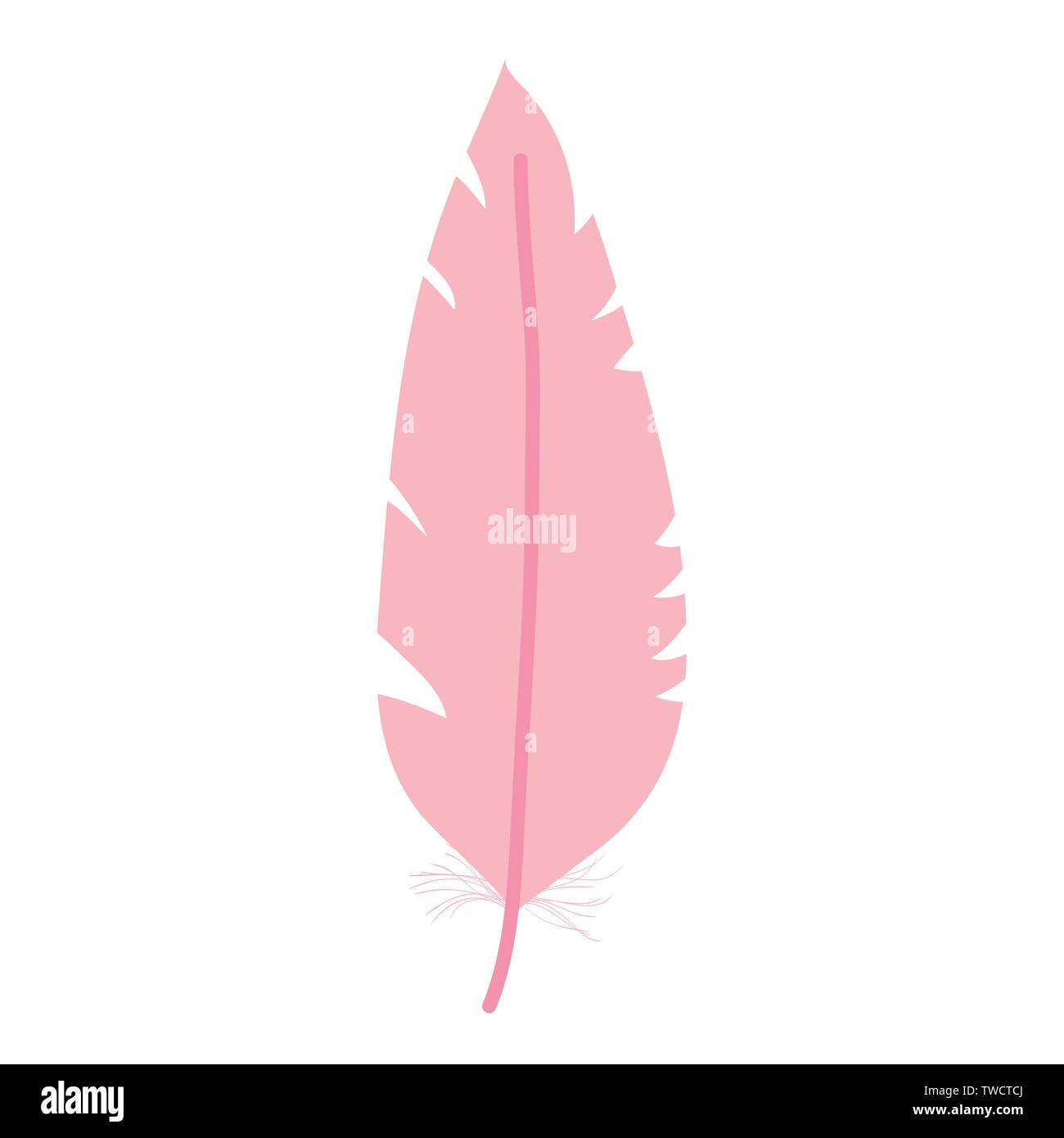 cute bohemian feather decorative icon vector illustration design Stock ...
