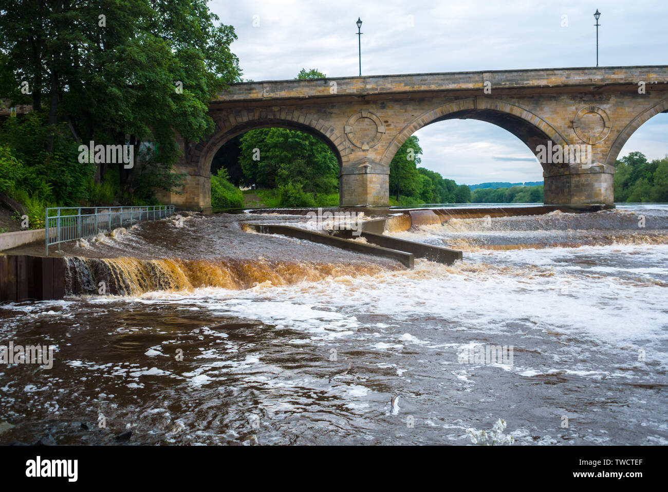 Hexham pedestrian bridge hi-res stock photography and images - Alamy