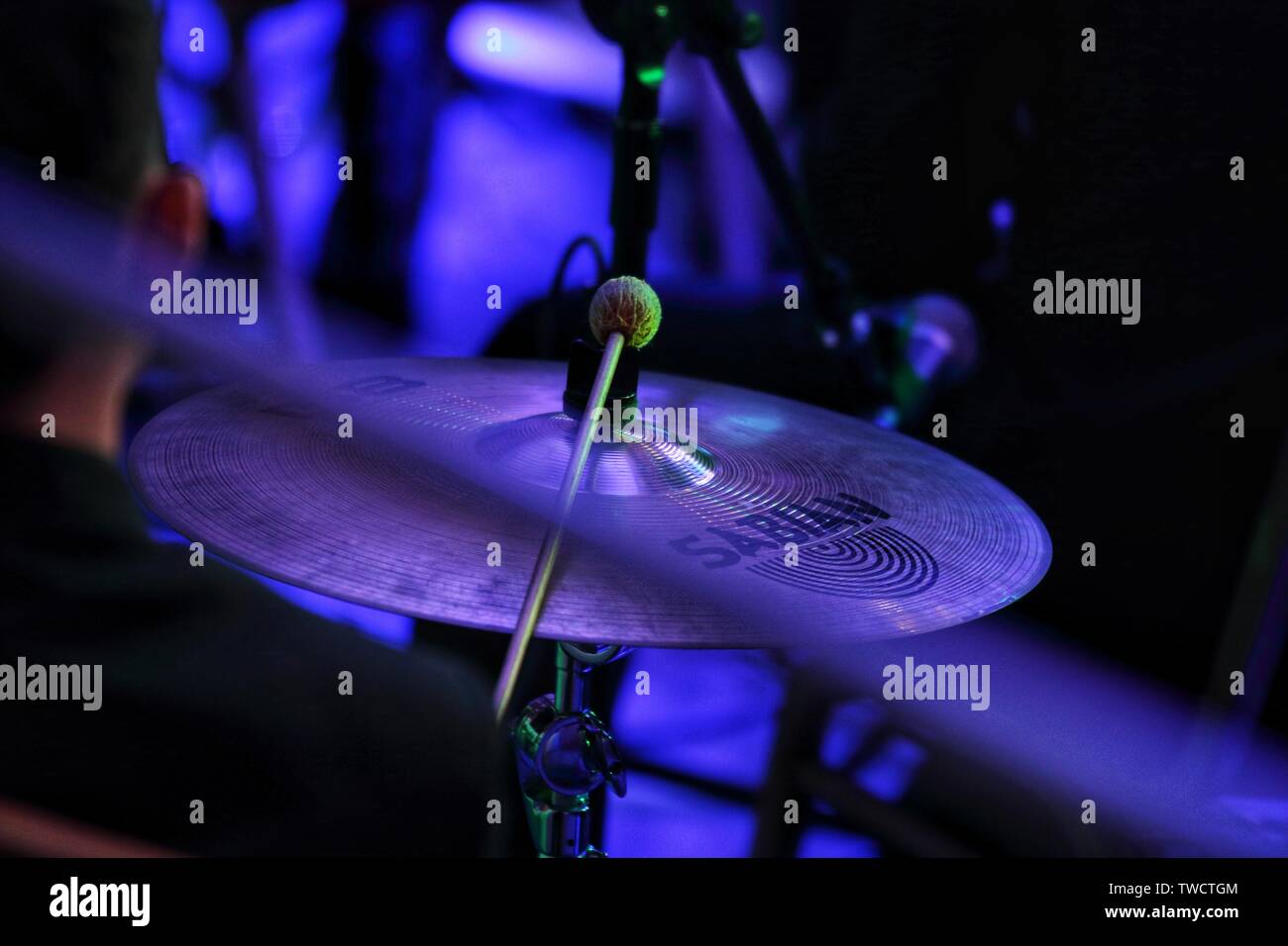 Instruments under the dim stage lights Stock Photo - Alamy