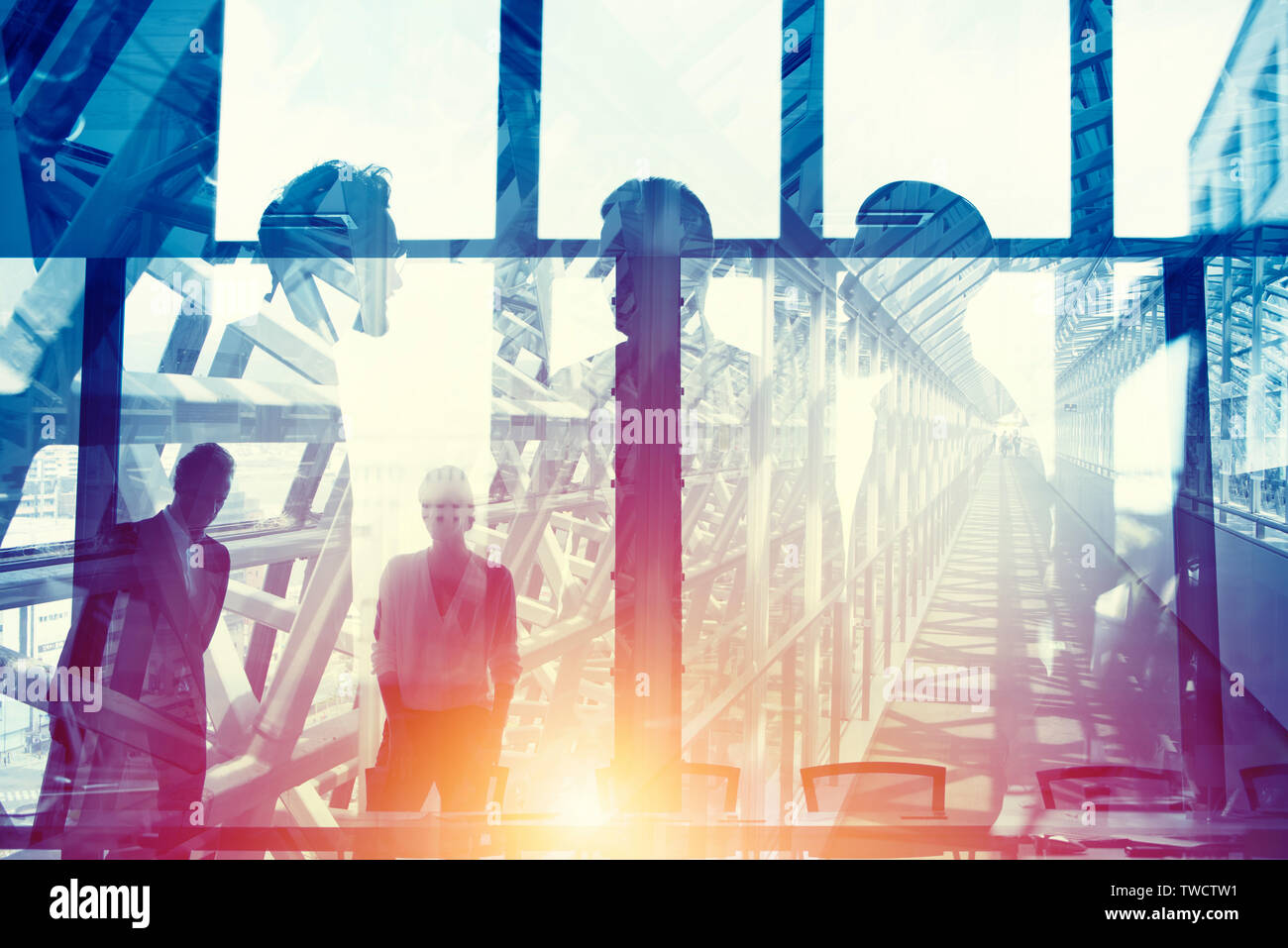 Group of business partner looking for the future. Concept of corporate ...