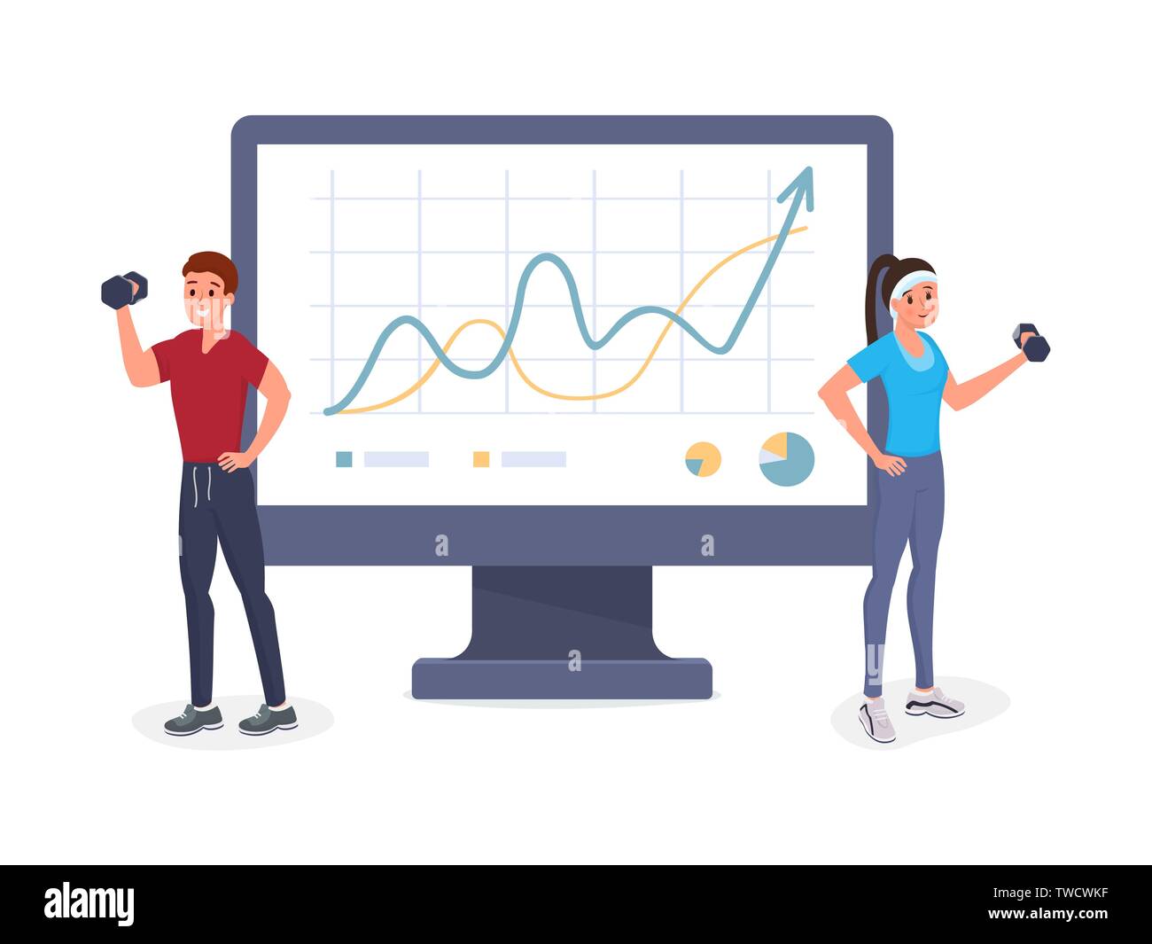 Cartoon man lifting weights hi-res stock photography and images - Alamy