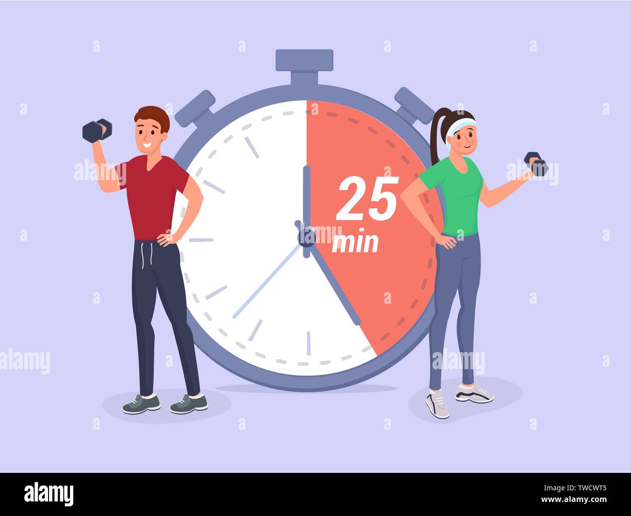 Cartoon Stopwatch Stock Vector Images - Alamy