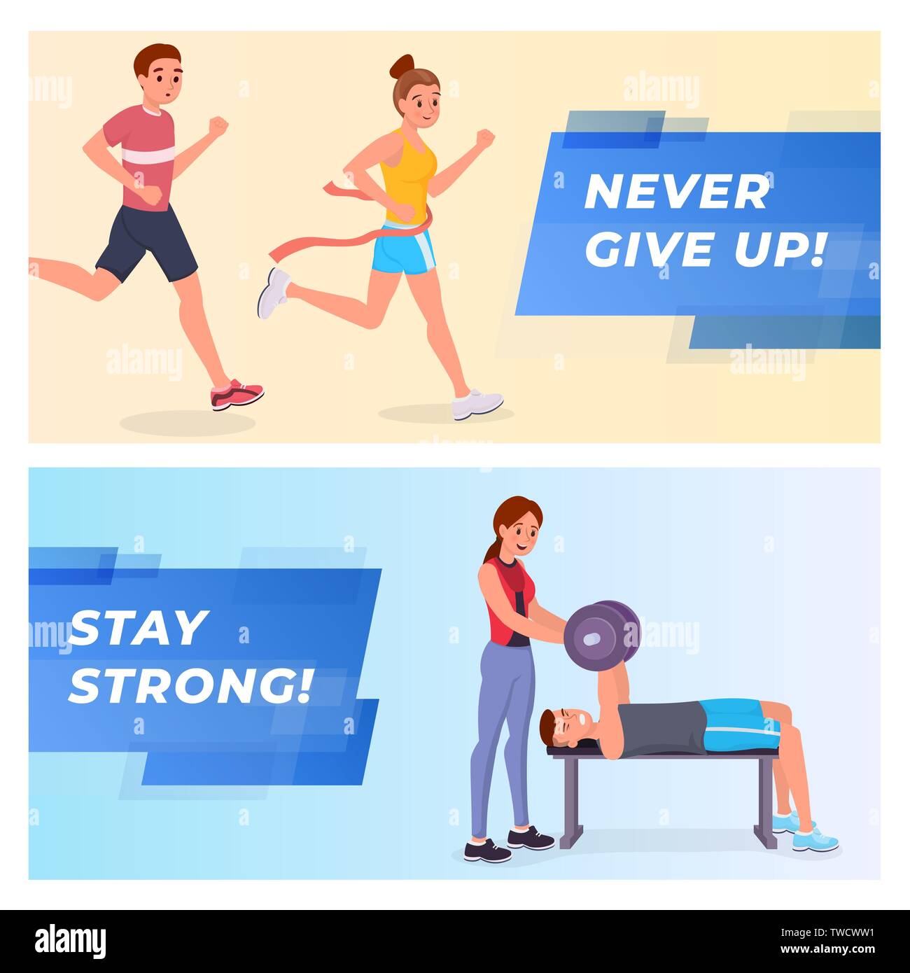 Banners set place text Cut Out Stock Images & Pictures - Alamy