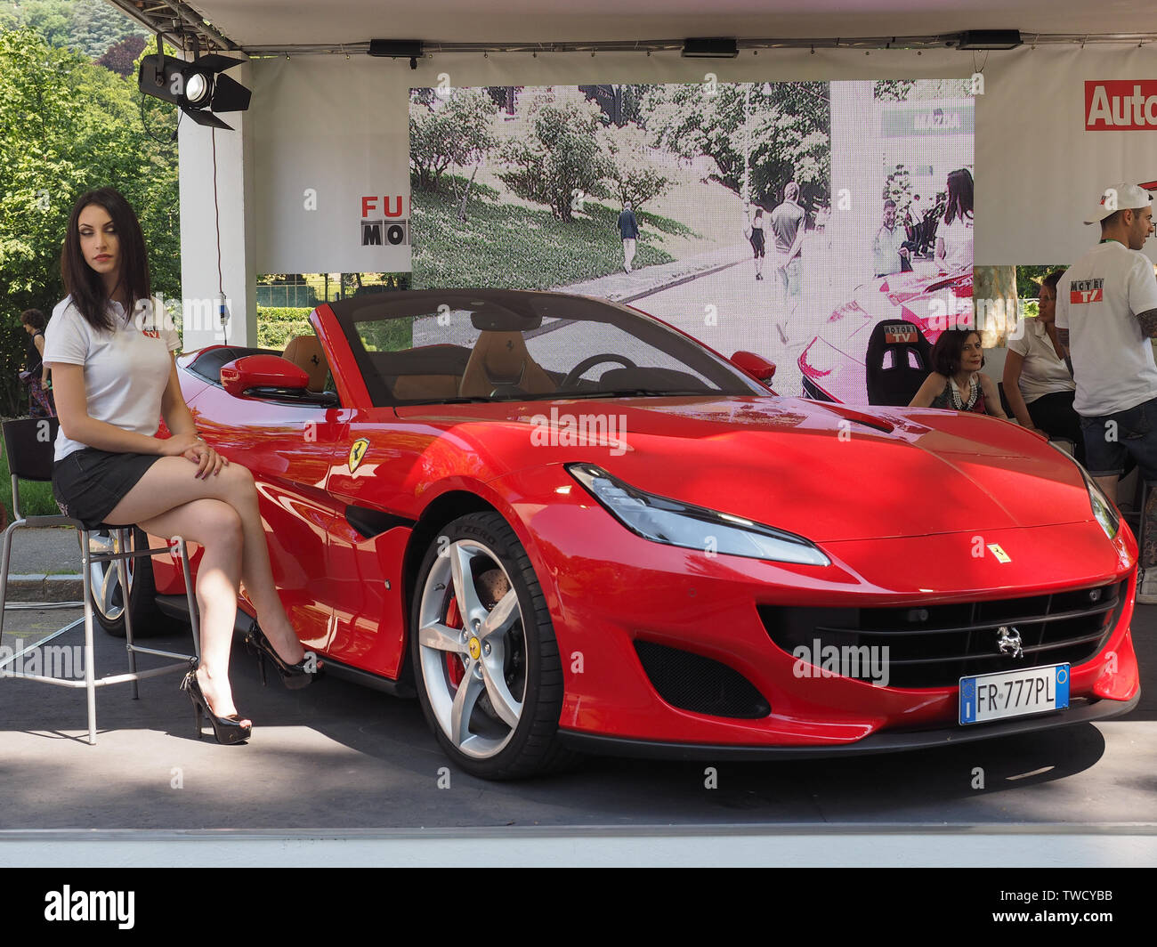 Ferrari girl hi-res stock photography and images - Alamy