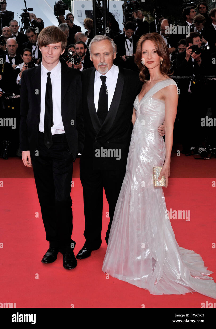CANNES, FRANCE. May 14, 2008: Dennis Hopper & wife Victoria Duffy & son ...