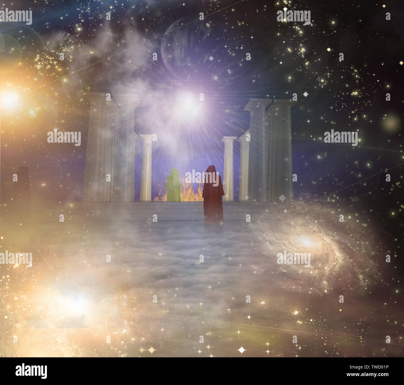 Temple of Eternity in spiritualy based composition Stock Photo - Alamy