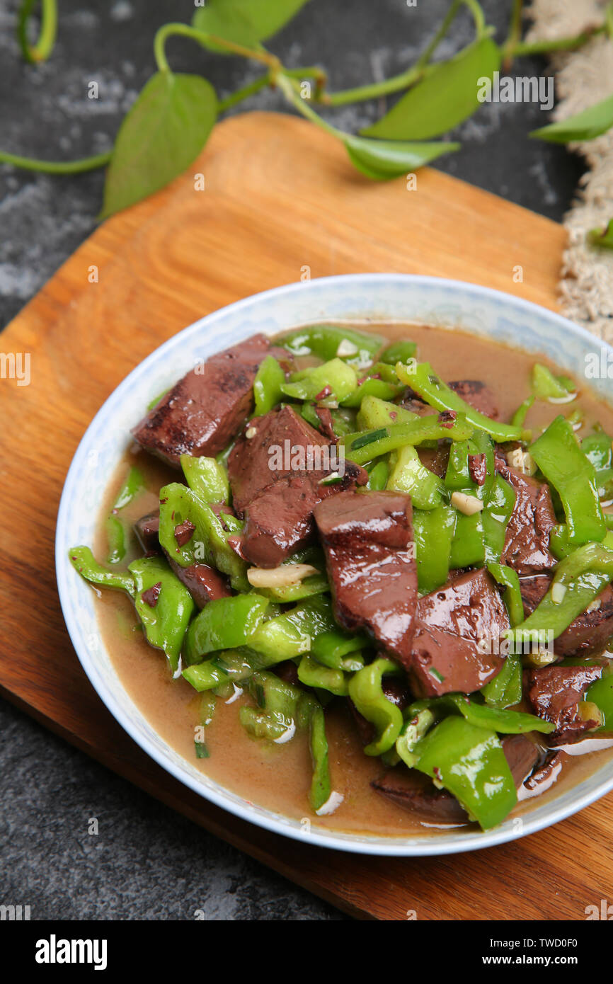 Pig blood, duck blood Stock Photo - Alamy