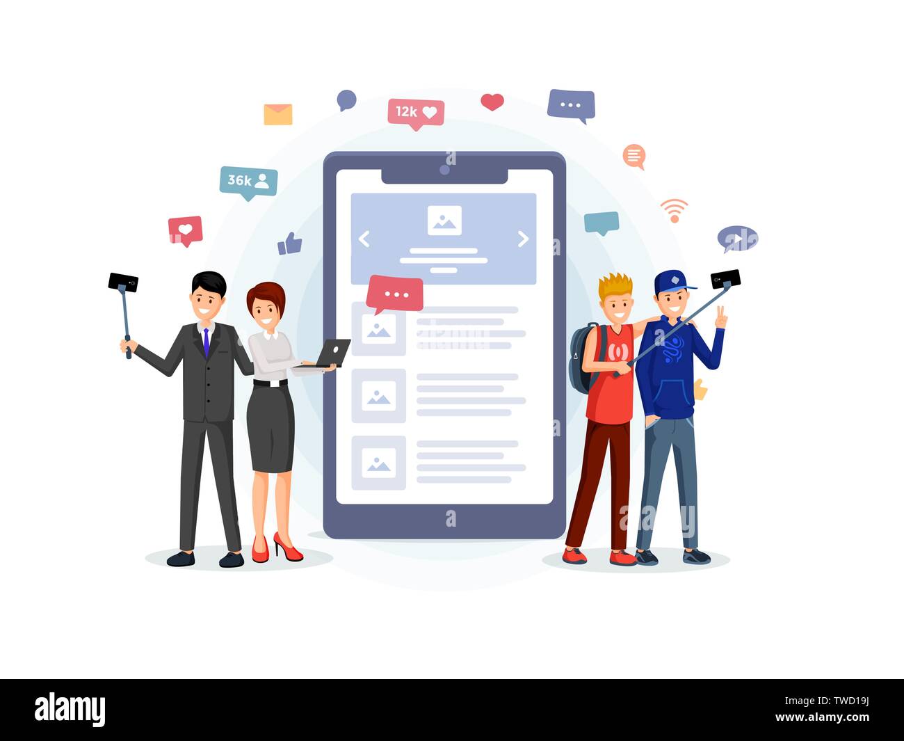 Coworkers network Cut Out Stock Images & Pictures - Alamy