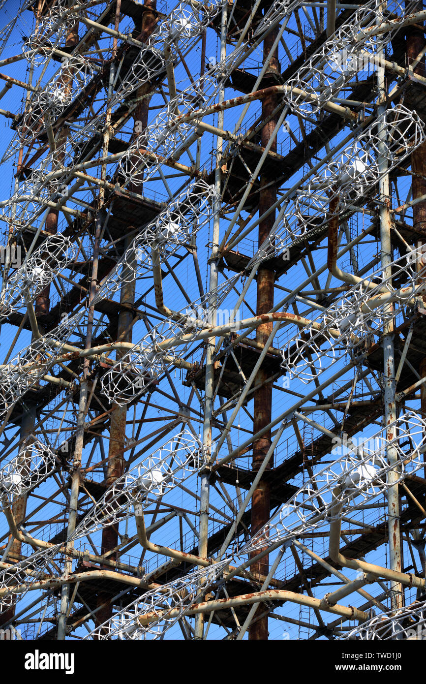 Eastern Europe, Ukraine, Pripyat, Chernobyl. Duga-1 radar array Stock ...