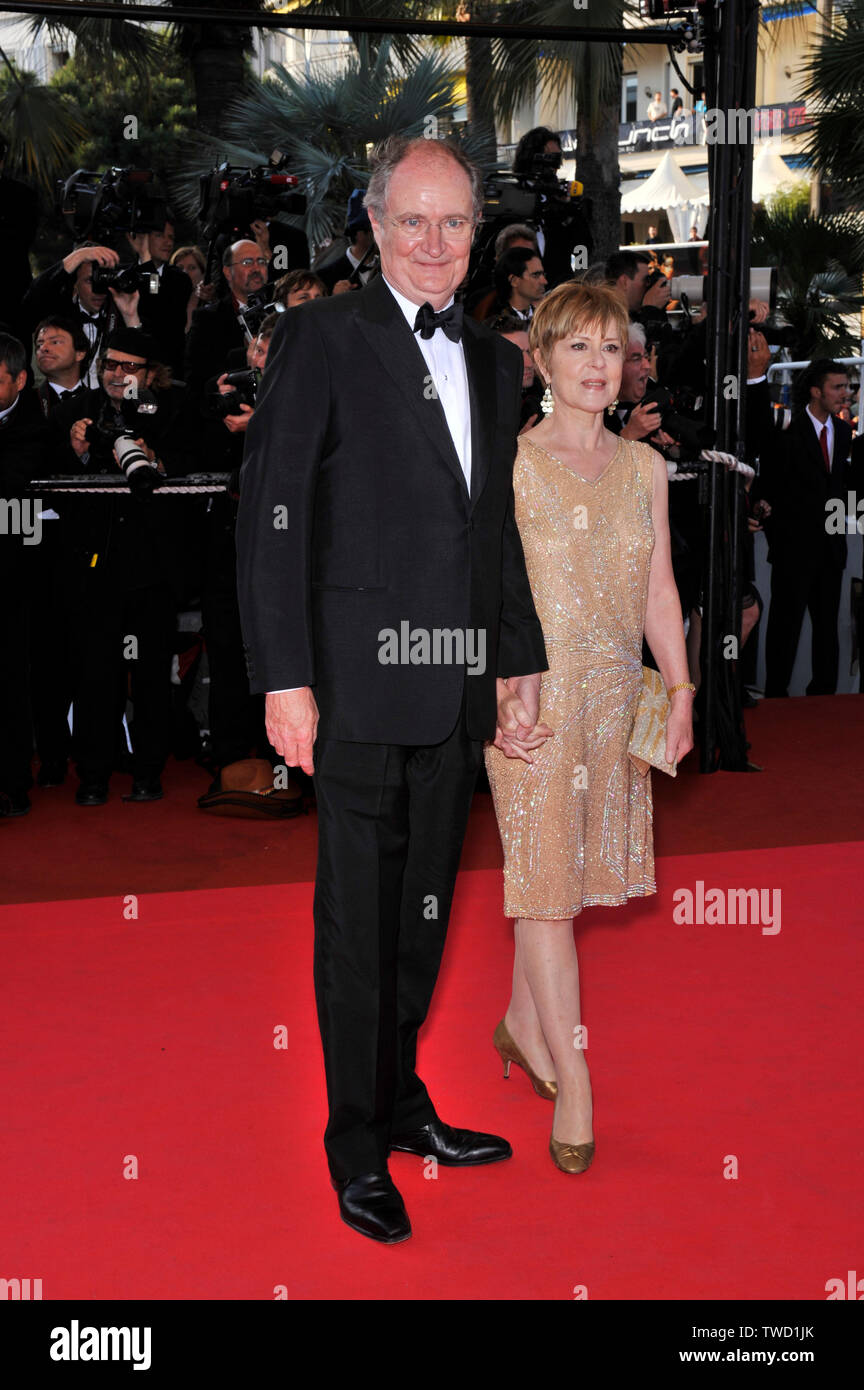 CANNES, FRANCE. May 18, 2008: Jim Broadbent & wife at world gala ...