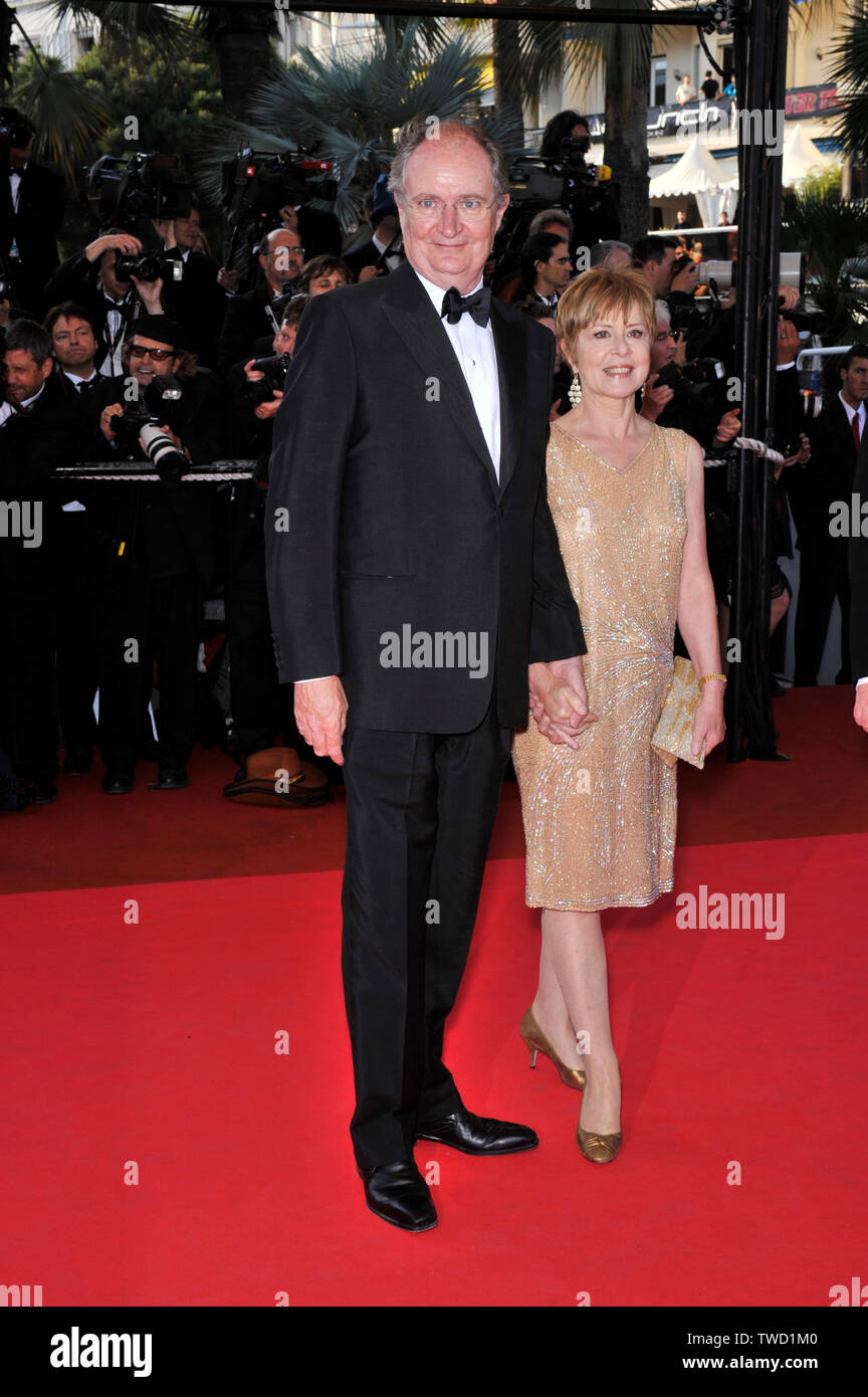 CANNES, FRANCE. May 18, 2008: Jim Broadbent & wife at world gala ...