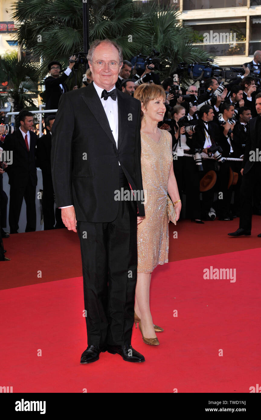 CANNES, FRANCE. May 18, 2008: Jim Broadbent & wife at world gala ...