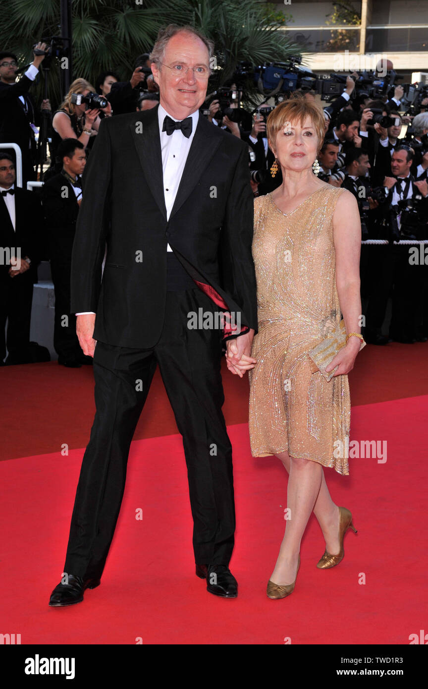 CANNES, FRANCE. May 18, 2008: Jim Broadbent & wife at world gala ...