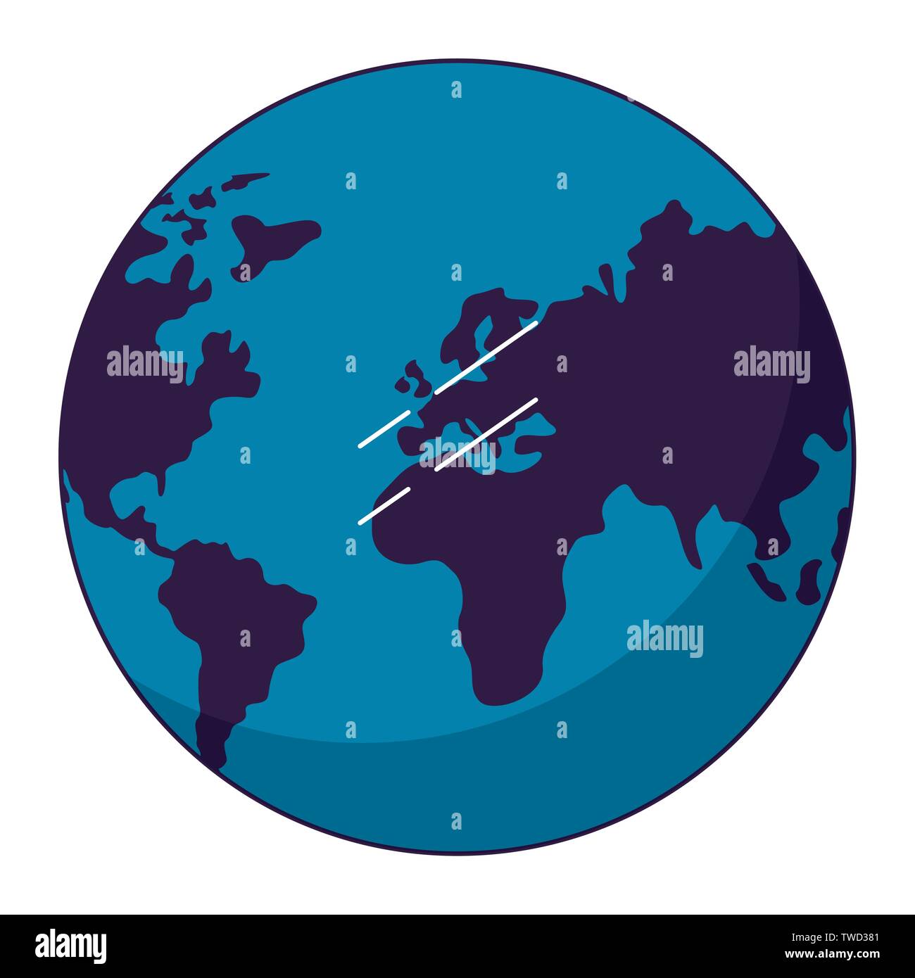 world map on white background vector illustration Stock Vector Image ...