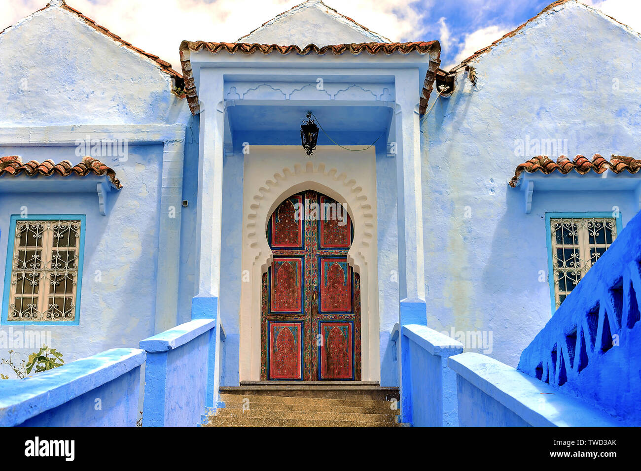 Chefchaouen, a city with blue painted houses. A city with narrow ...