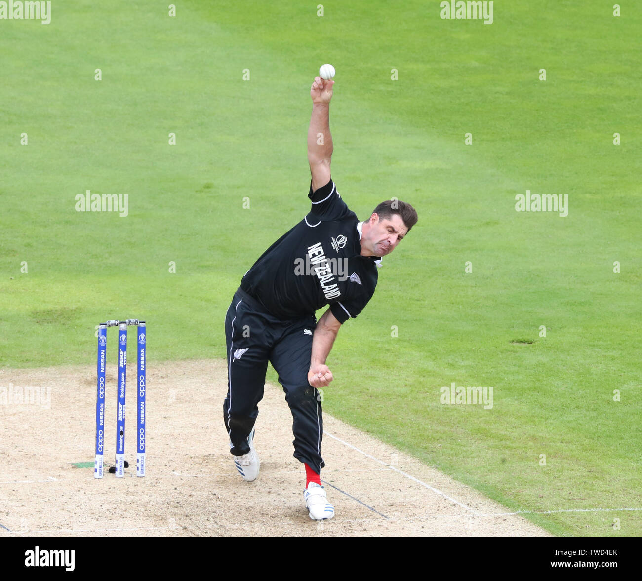 BIRMINGHAM, ENGLAND. 19 JUNE 2019: Colin de Grandhomme of New Zealand ...