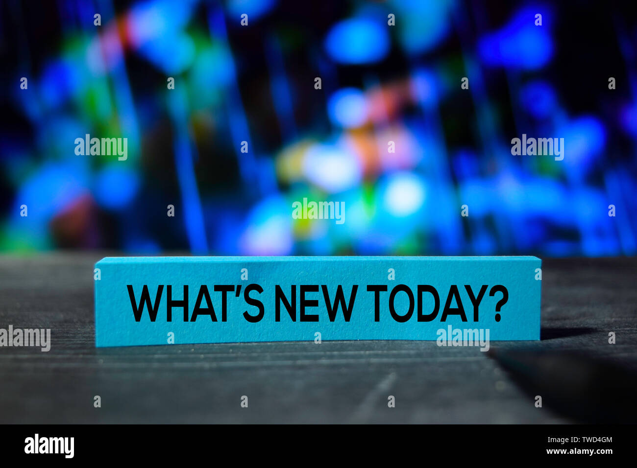What's New Today? on the sticky notes with bokeh background Stock Photo ...