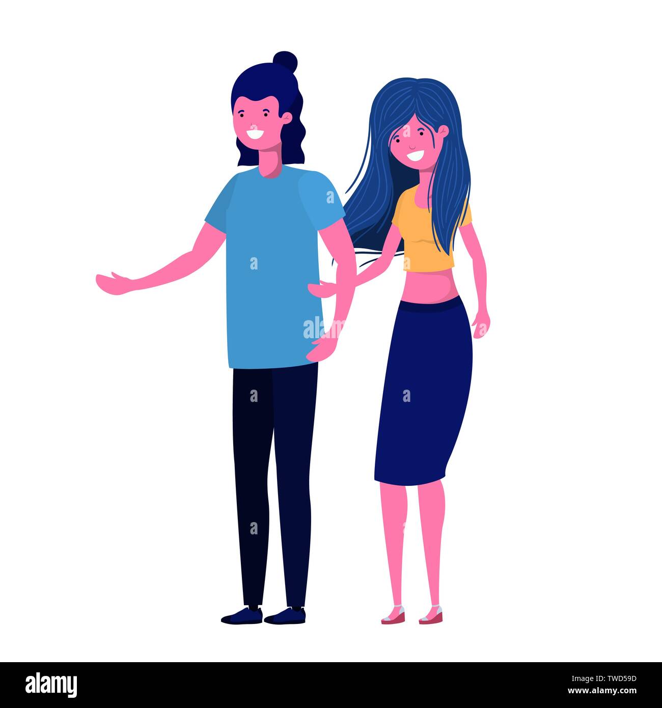 Hands linked Stock Vector Images - Alamy