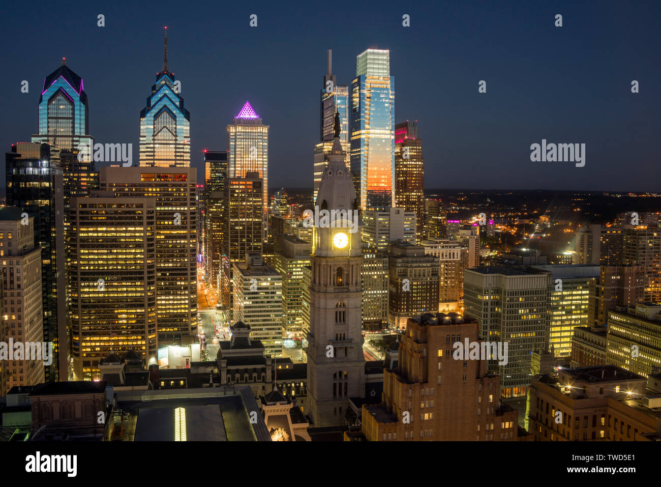 DOWNTOWN SKYLINE PHILADELPHIA PENNSYLVANIA USA Stock Photo - Alamy