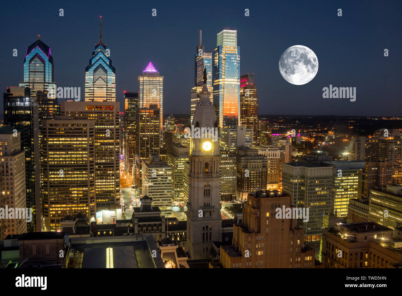 DOWNTOWN SKYLINE PHILADELPHIA PENNSYLVANIA USA Stock Photo - Alamy