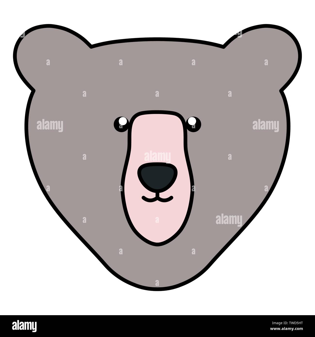 cute bear grizzly animal character vector illustration design Stock ...