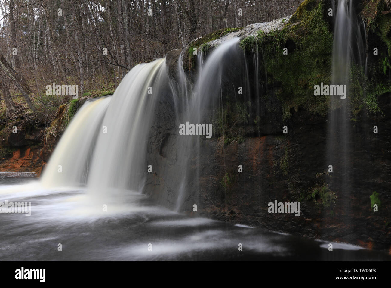 Spring waterfall at Banning State Park Stock Photo - Alamy