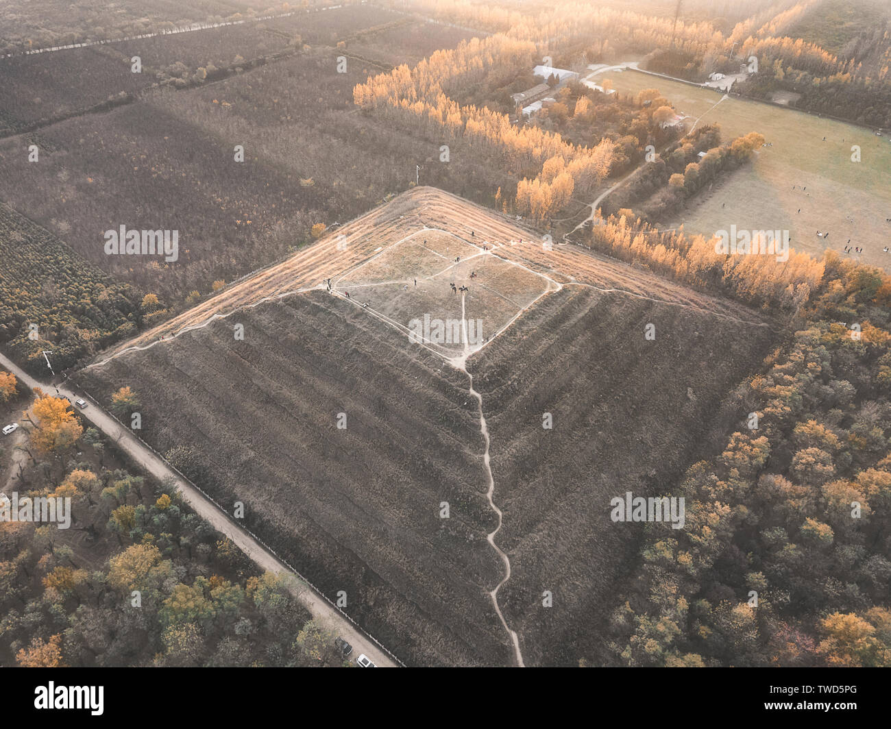 Aerial photography of China's pyramids Stock Photo - Alamy