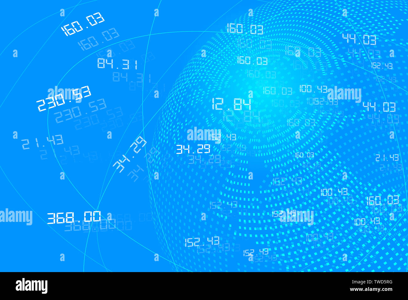 Digital Earth, Global Network Technology Big Data Concept Background ...