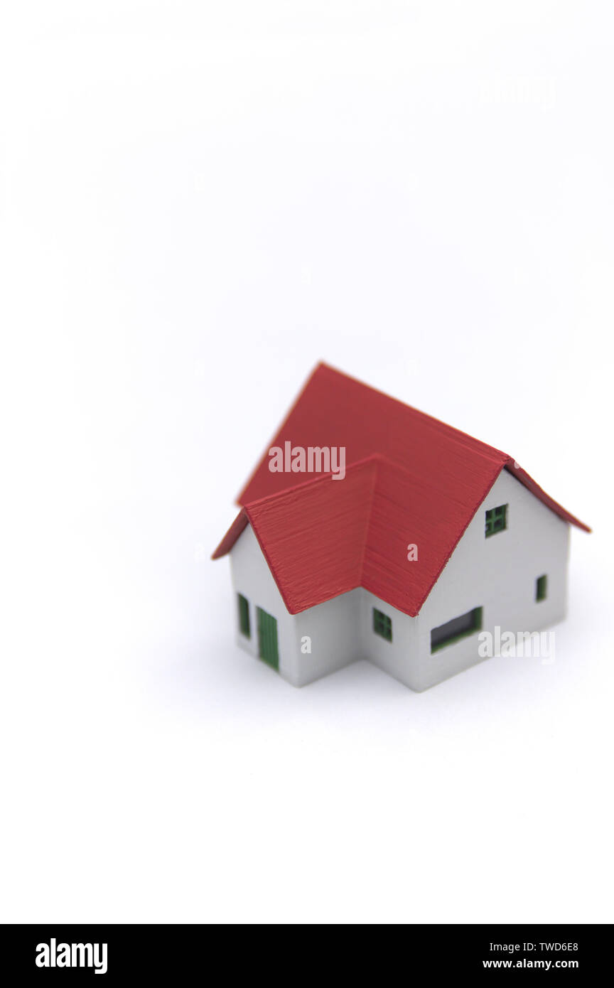 Graphic 3d house red roof Cut Out Stock Images & Pictures - Alamy