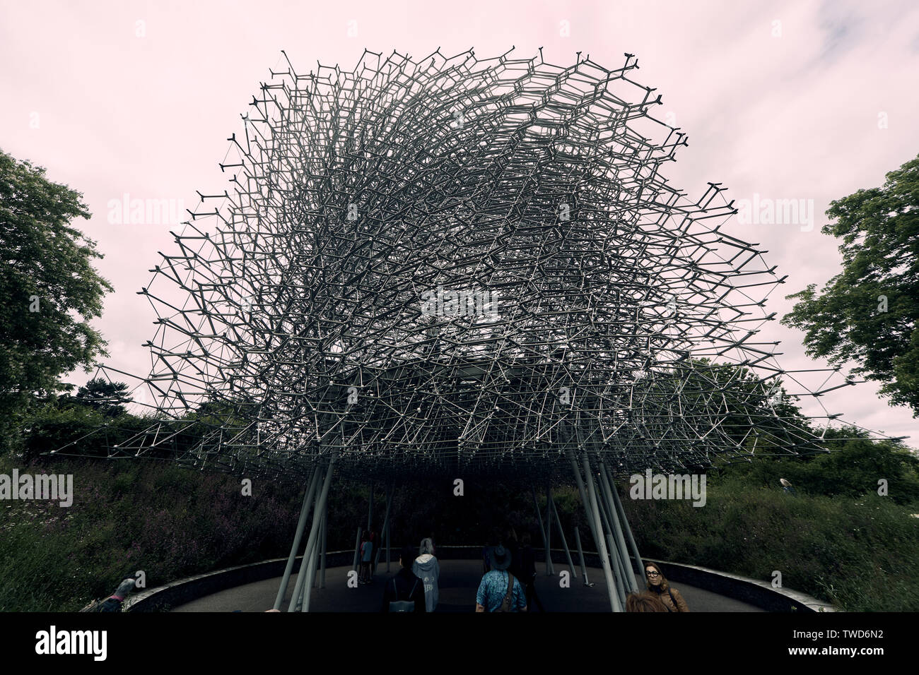 The Hive, by award-winning English artist Wolfgang Buttress, is made of ...