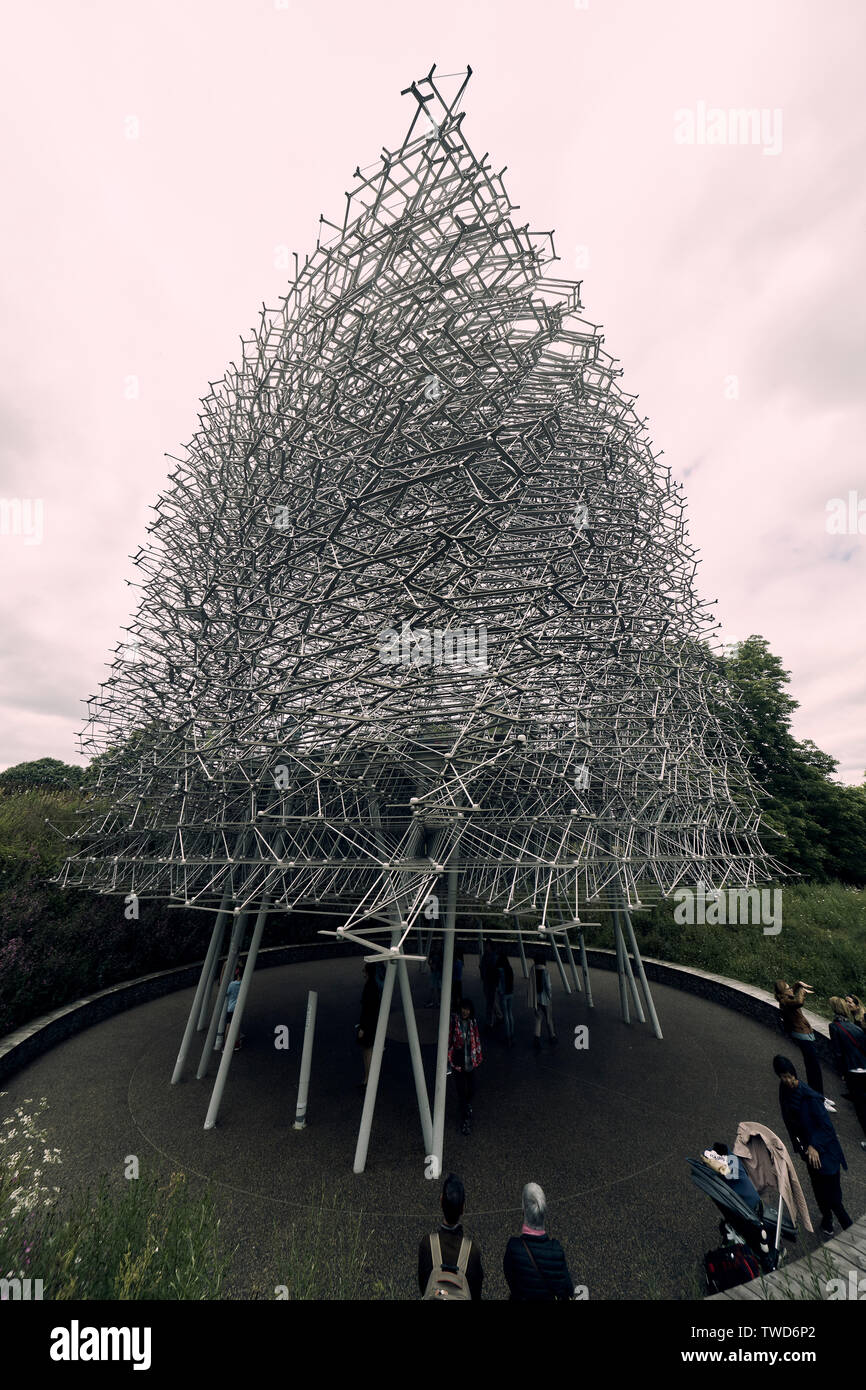 The Hive, by award-winning English artist Wolfgang Buttress, is made of ...