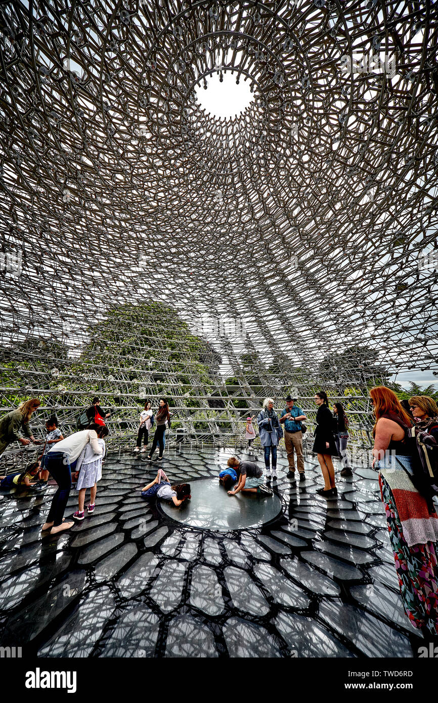 The Hive, by award-winning English artist Wolfgang Buttress, is made of ...