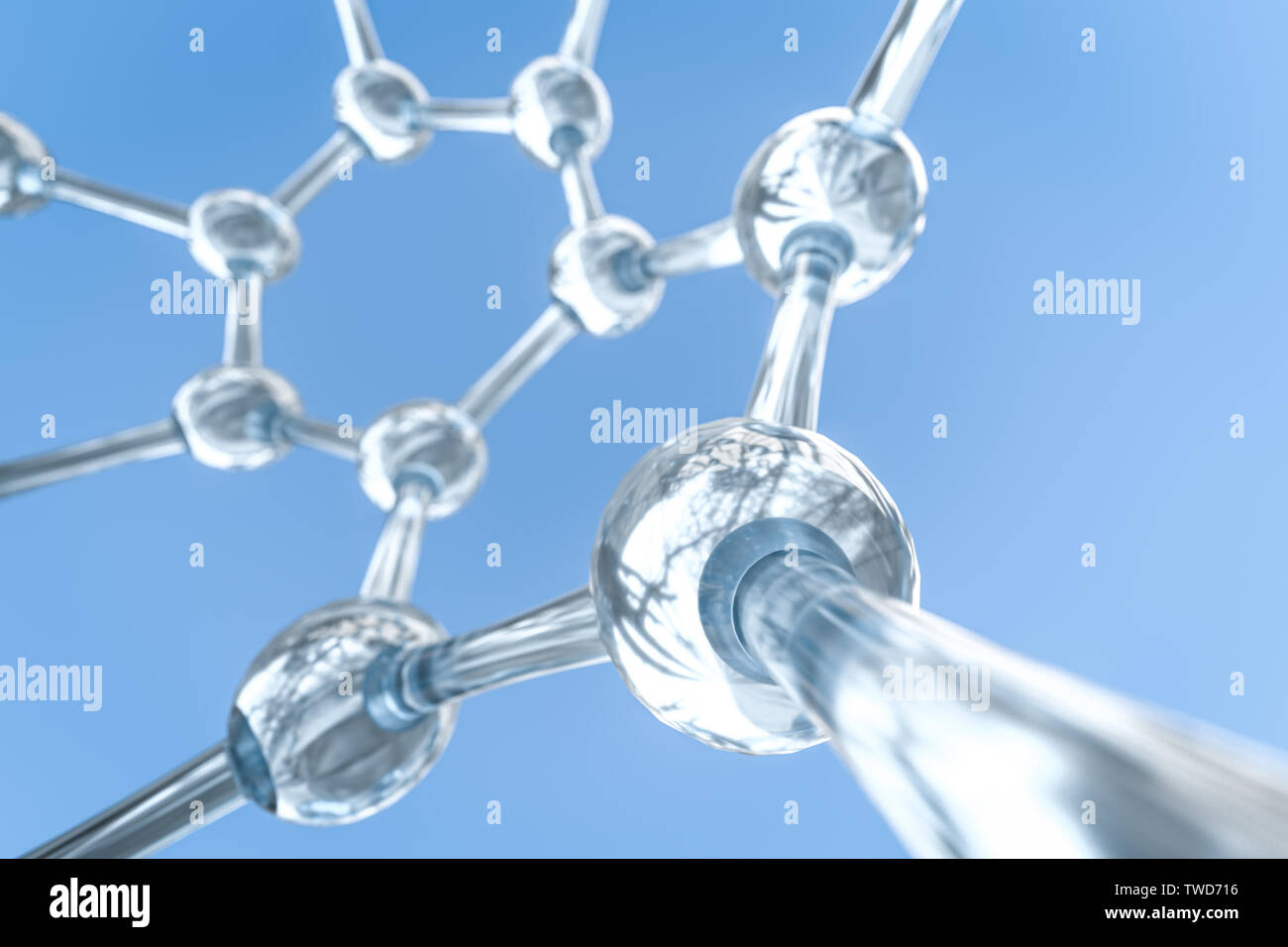 Hexagon arrangement structure, three-dimensional rendering Stock Photo ...