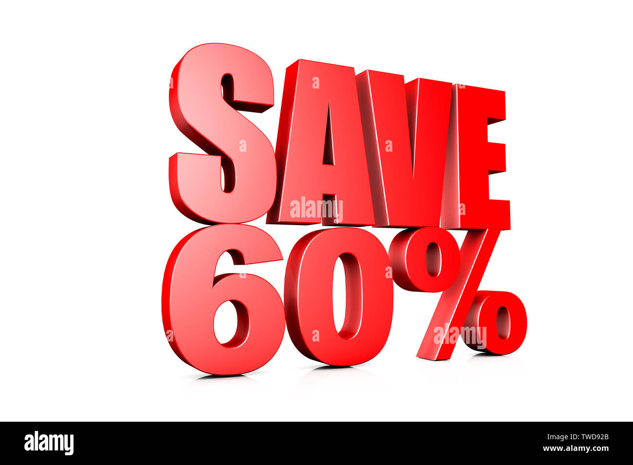 3d illustration save 60 Stock Photo - Alamy