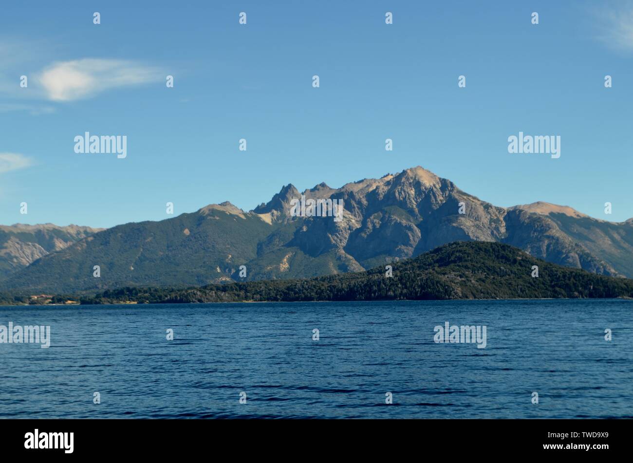 Bariloche, Argentina.Victoria Island view of the Anchorena Bay, Lake ...